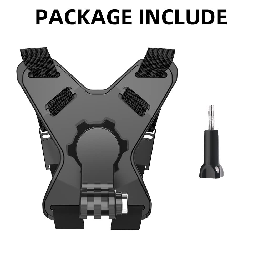 SUREWO Motorcycle Helmet Chin Strap Mount Compatible with GoPro Hero 12 11,10, 9, 8, 7, (2018), 6 5,DJI Osmo Action 3, AKASO, SJCAM and Most Action Cameras
