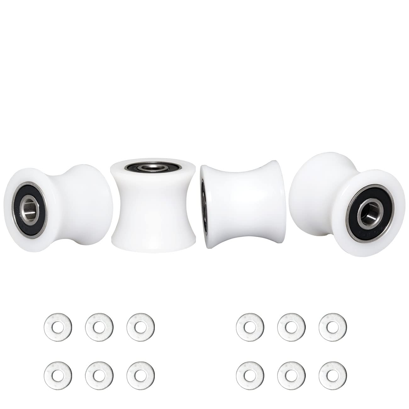 Total Trainer Rollers/Wheels of 4 for Models DLX, DLX II, DLX III, Adv DLX, Pilates, Pilates Pro 2500, 3000, 4000,570, 2000 (White)