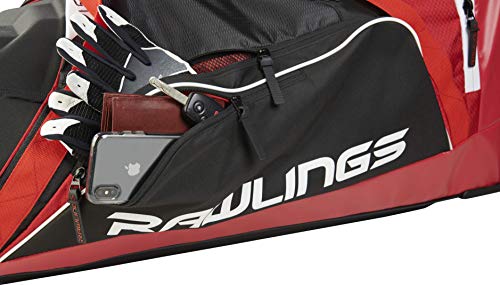 Rawlings | R1502 Wheeled Catcher's Bag | Baseball/Softball | Scarlet