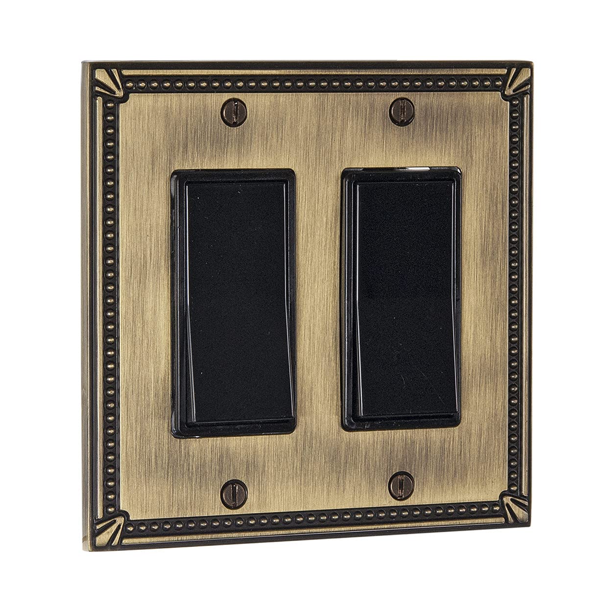 Richelieu Hardware BP8611BORB Traditional 2-Gang Decora Wall Plate, Brushed Oil-Rubbed Bronze