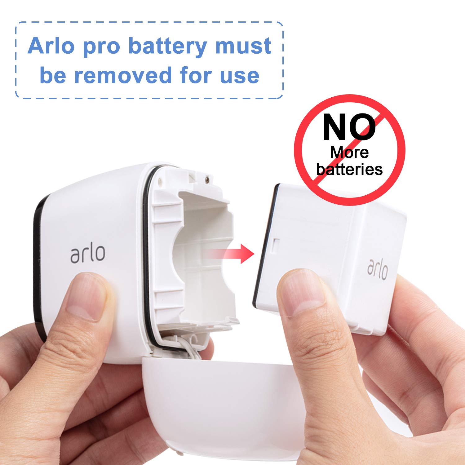 Solar Panel Only Compatible with Arlo Pro, Waterproof Arlo Accessory to Power Outdoor Security Camera Continuously with Adjustable Mount Bracket, 12 Feet/ 3.6 m Cable (2 Pack)