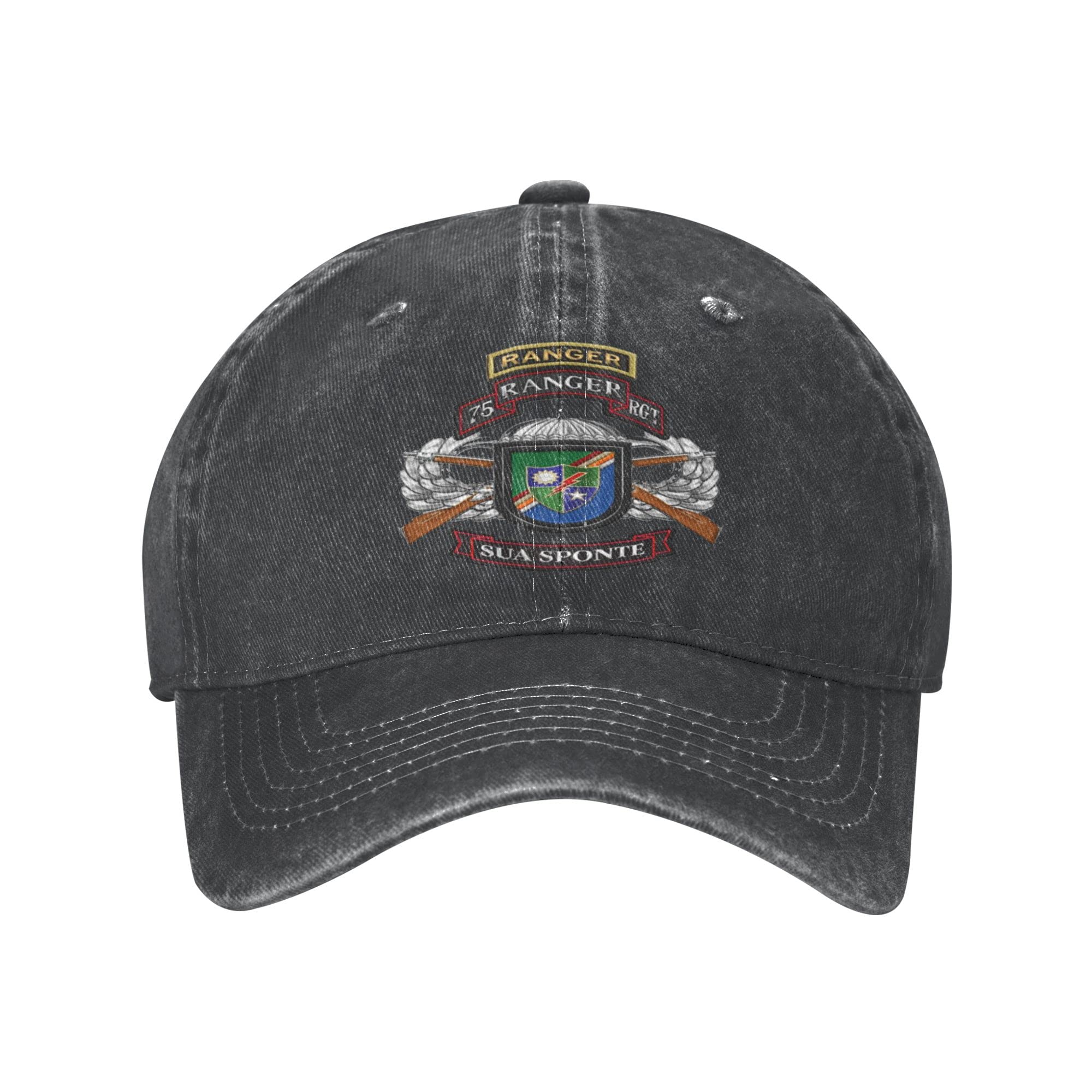 Yyfkxxf Us Army 75th Ranger Regiment Unisex Fashion Washed Baseball Cap Adjustable Retro Cowboy Hat Dad Hat Trucker Hat Black