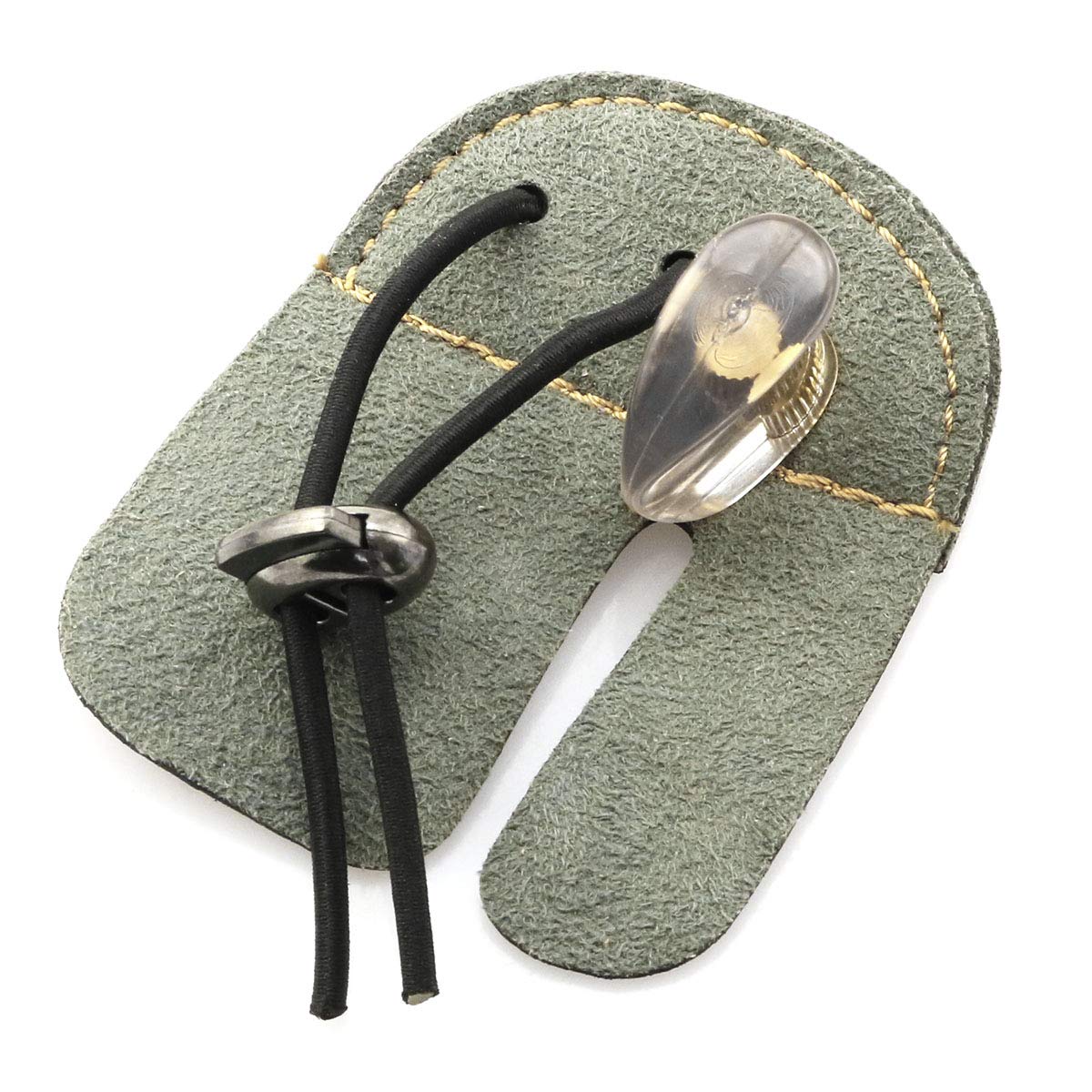 ZRM&E Cow Leather Right Handed Archery Finger Tab for Recurve Bows, Fingers Protector, Shooting Practice Gear, Black
