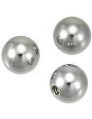 playful piercings 10 Replacement Top Silver Ball Balls 5mm 10pcs Navel Belly Industrial Horseshoe Nipple Ring Body Jewelry 14g