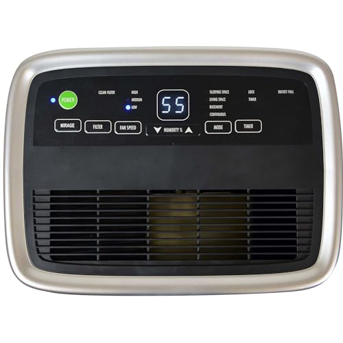 Soleus AC Energy Star 50-Pint Portable Dehumidifier with Auto-Shutoff & Timer, Home Dehumidifier and Moisture Absorber For Basement, Garage, Living Room in White