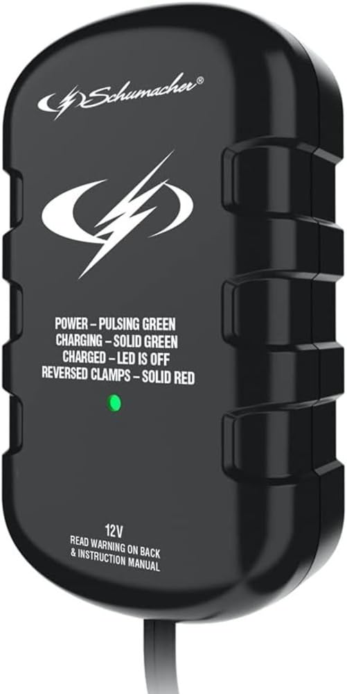 Schumacher Electric SC1278 Automatic Car Battery Maintainer - 12V Battery Charger for Power Sport, Car and Boat Batteries - 0.75 Amp for Standard, AGM + Gel Batteries