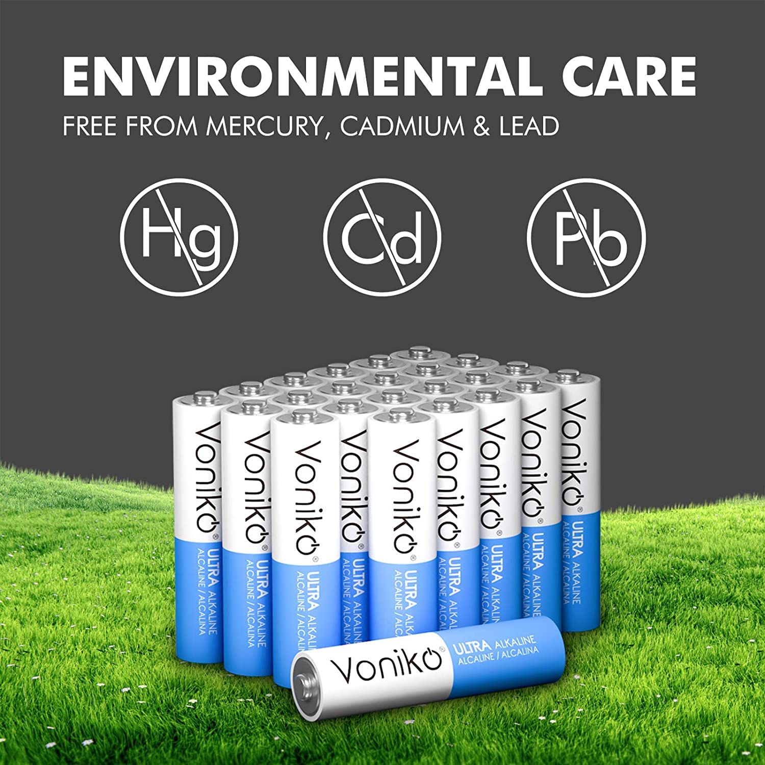 Voniko Premium Grade AAA Batteries - 24 Pack - Alkaline Triple A Battery - Ultra Long-Lasting, Leakproof 1.5v Batteries - 10-Year Shelf Life