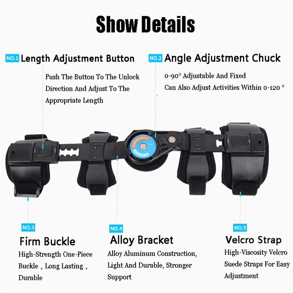 TSUSF Hinged Elbow Brace With Strap Post OP Elbow Brace Stabilizer Splint Arm Orthosis Injury Recovery Support Elbow Immobilizer (Color : Left)