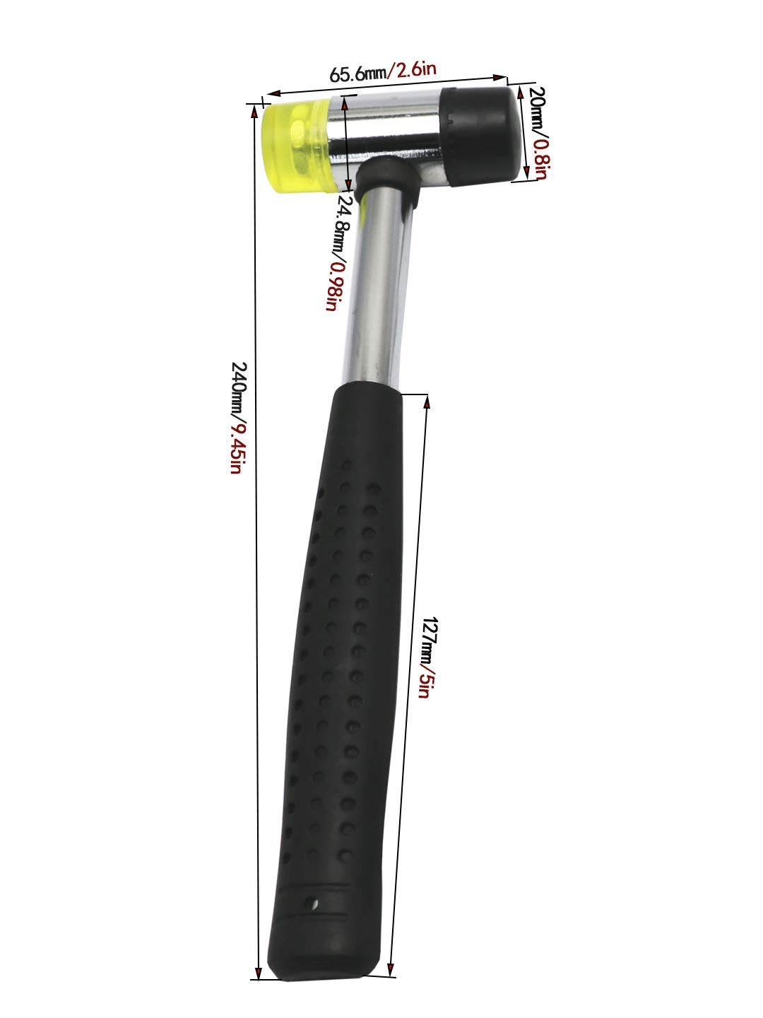 Ubrand AYUBOUSA Double Headed Rubber Hammer Mallet Detachable Replaceable Fret Fretboard Fretwork Installing Tool for Guitar Bass Ukelele Mandolin, 2012-XJC01