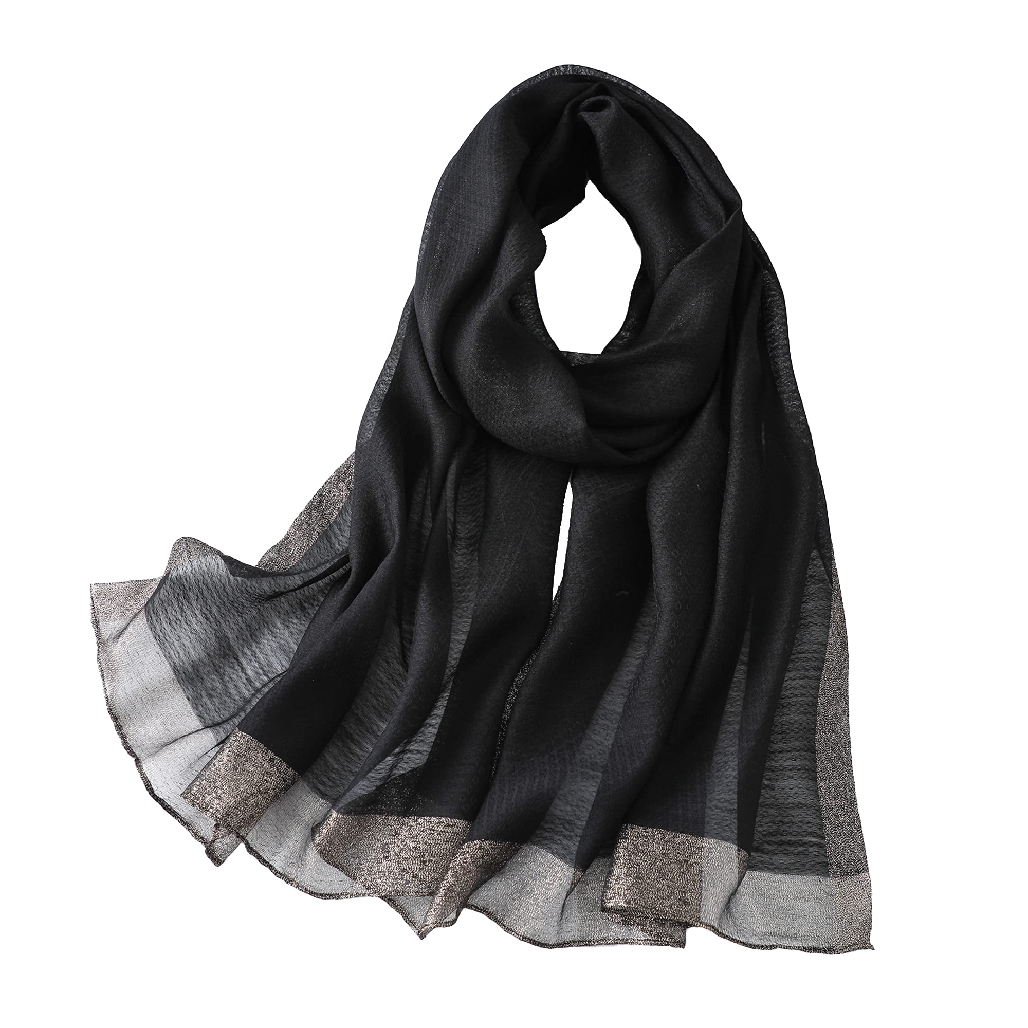 WINCESS YU Solid Color Mulberry Silk Scarf for Women Soft Blanket Shawl Beach Gauze Scarves and Wraps for for All Season