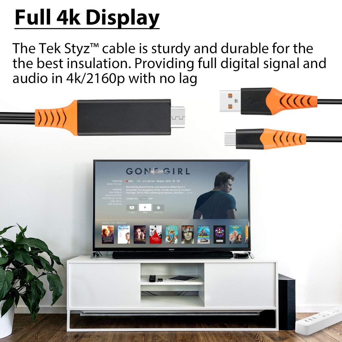 PRO USB-C HDMI Compatible with Samsung Galaxy A32 5G at 8k/4k Plus Power Port, 6ft/1.8M Cable at Full 4k 2160p@60Hz/8k 7680x4320@30Hz [Thunderbolt 3/4]