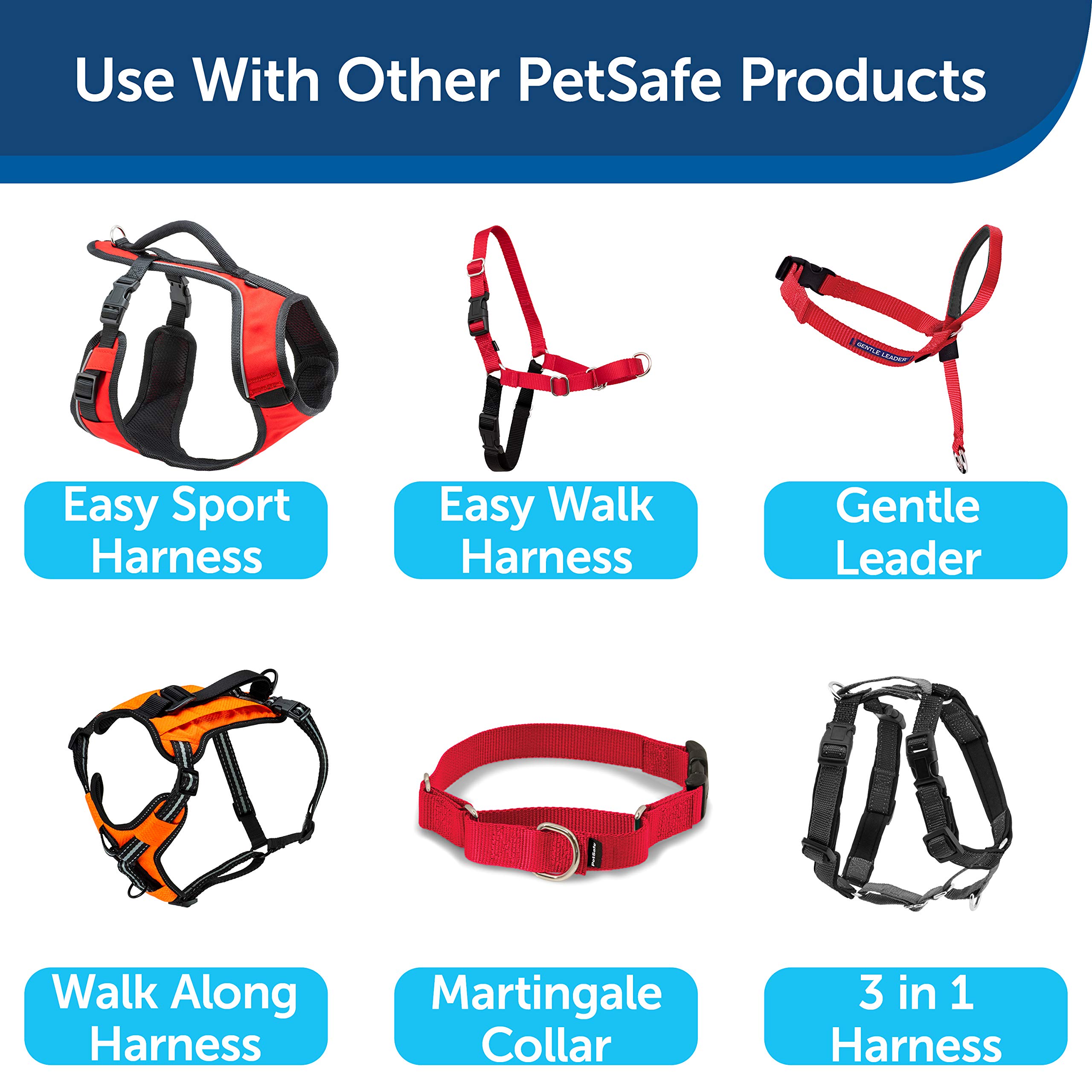 PetSafe Nylon Dog Leash β Strong, Durable, Traditional Style Leash with Easy to Use Bolt Snap β 3/4" x 6', Red