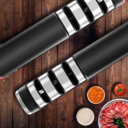 TSWEET Sharp Knife Sharpener – 3 in 1 Non-Slip Ergonomic for Professional Kitchen Knife Sharpener, Diamond rods, Tungsten Carbide Plates, Ceramic Stone, Safe