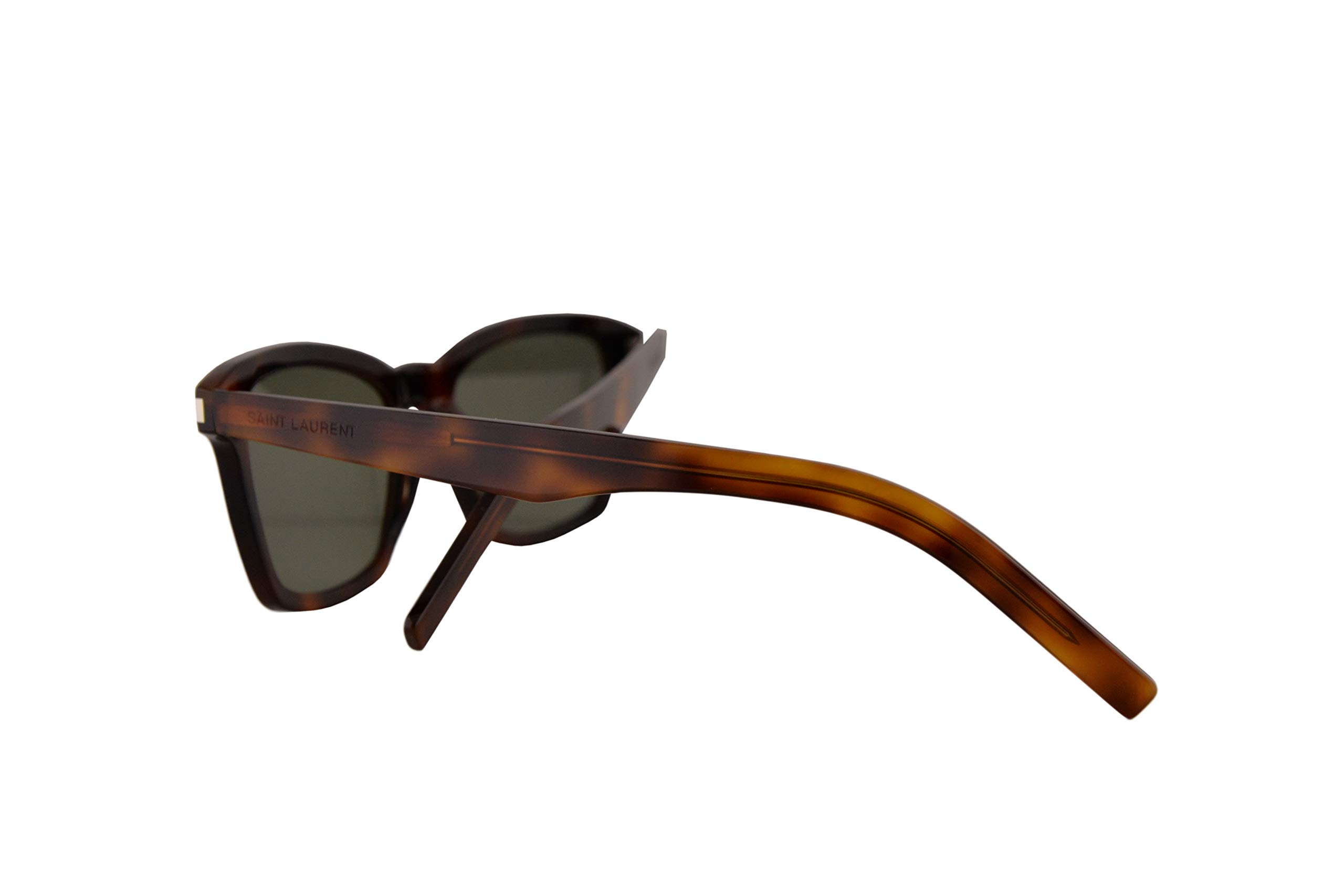 Saint Laurent SL283 Slim Sunglasses Havana w/Green Lens 52mm 003 SL 283