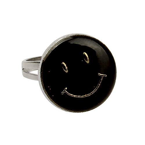 RIMOBUL Authentic Adjustable Mood Ring,Smiley Face,Magic Eyes - Pack of 3