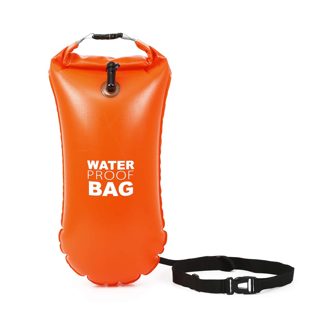 Swim Buoy Waterproof Storage Space,Can Put Things Like Phones in it,Life Saving Tool for Open Water Swimmers,Auxiliary Swimming,Spare Emergency Rescue Bubbles