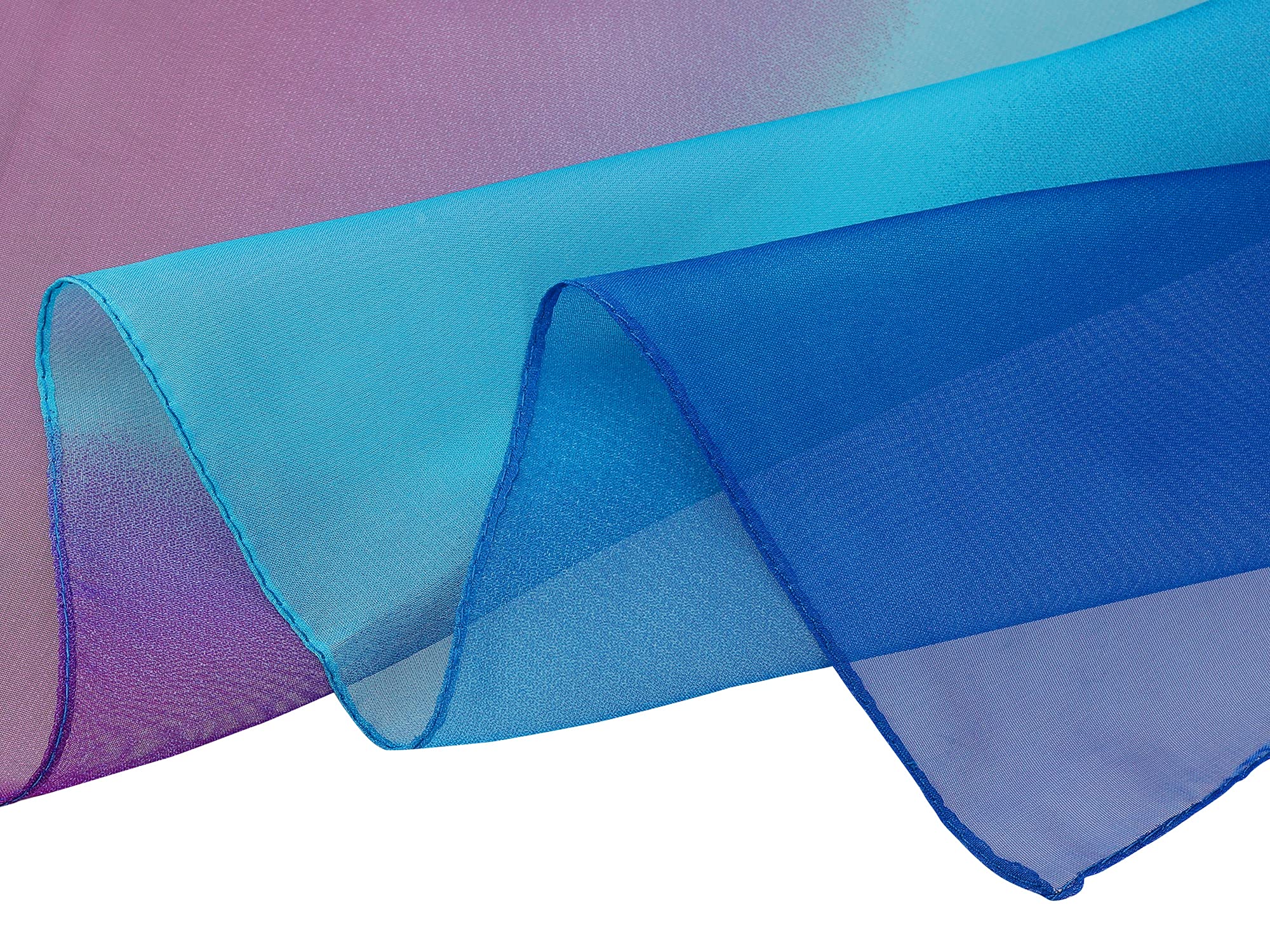 uxcell Long Chiffon Light Wedding Scarf Silky Gradient Color Party Shawl Spring Summer Beach Wrap for Women 63"x19.6" Royal Blue