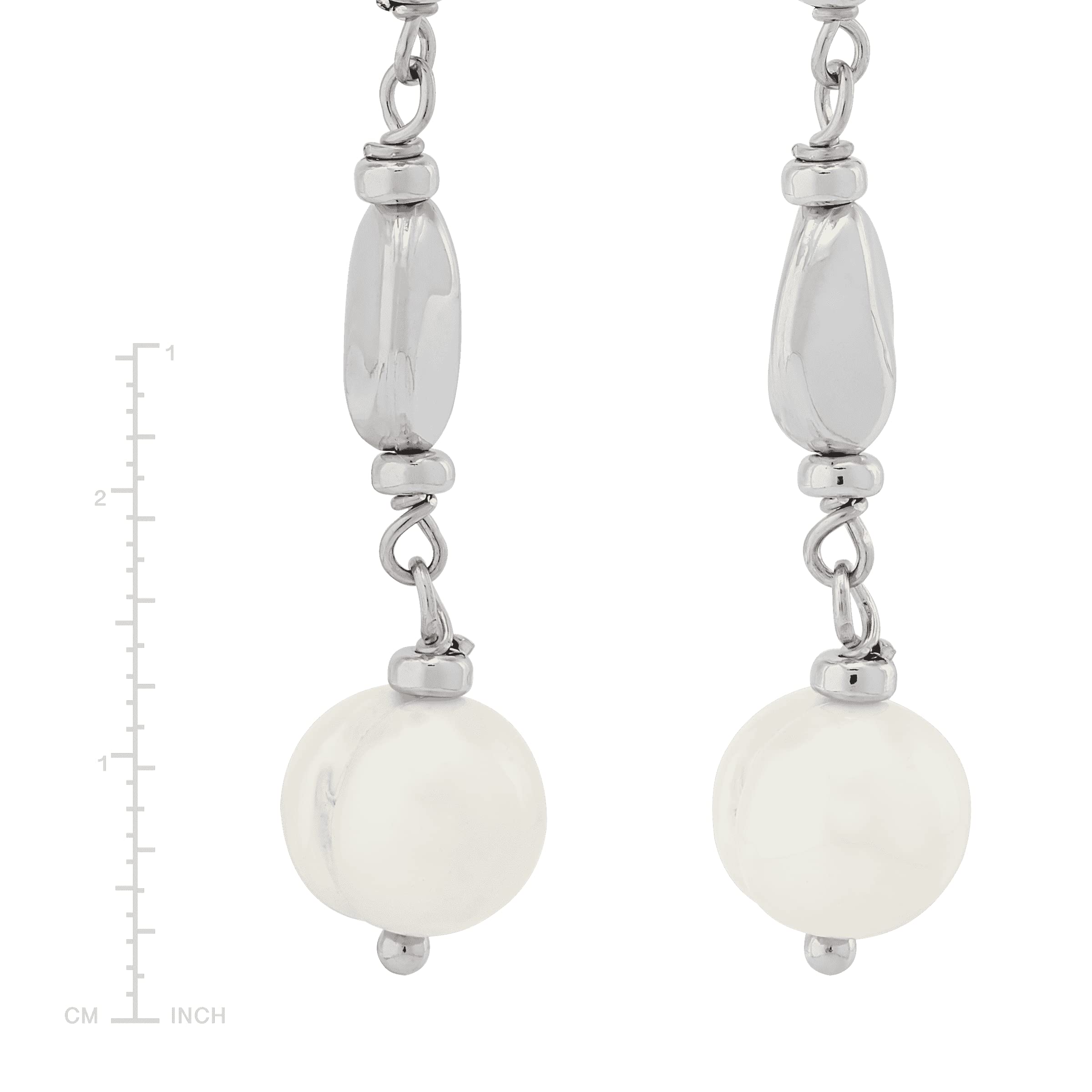 Welry 9-10mm Freshwater Cultured Pearl Drop Earrings in Sterling Silver