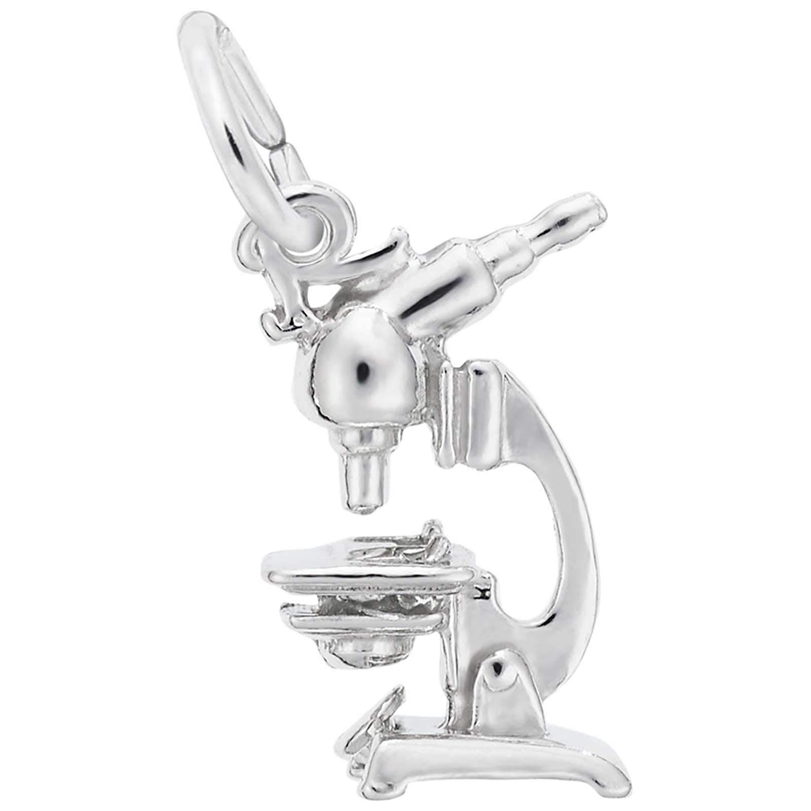 Rembrandt Charms Microscope Charm, Sterling Silver