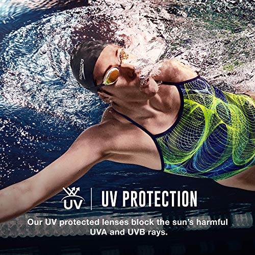 Speedo Unisex-Adult Swim Goggles Speed Socket 2.0 , Smoke Ice Mirrored