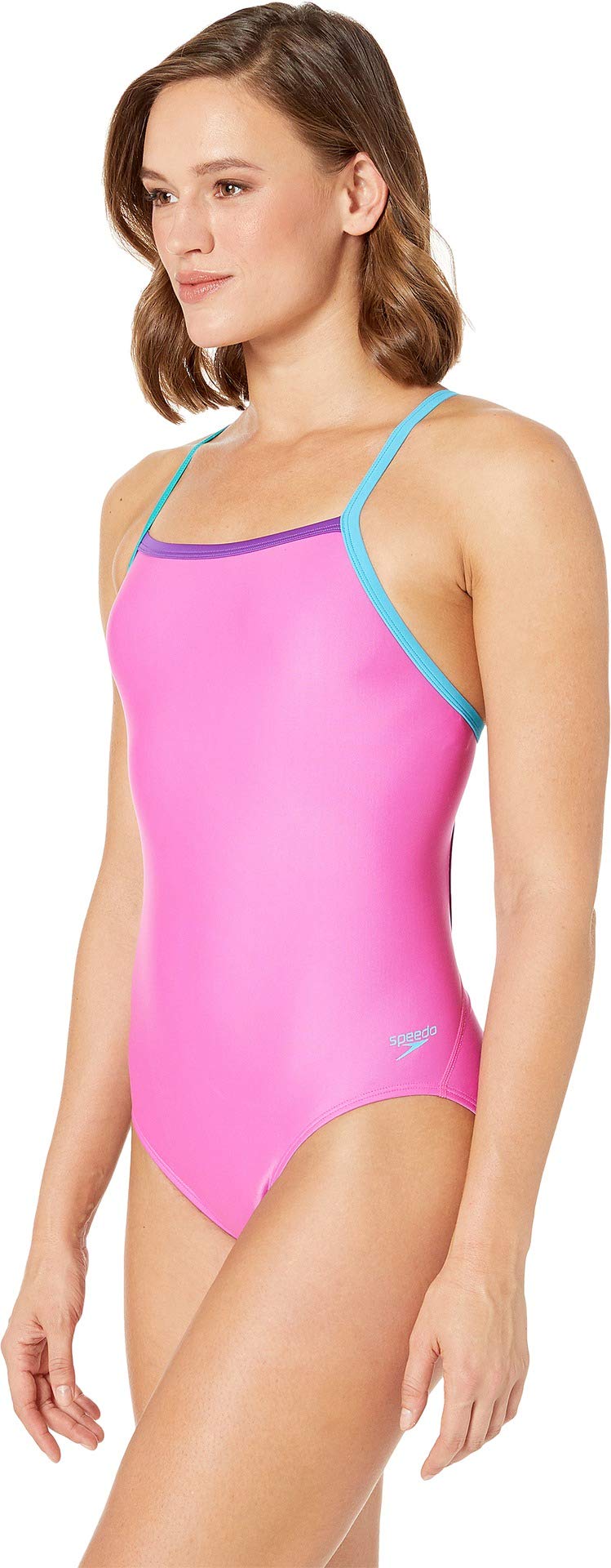 Speedo Women's Swimsuit One Piece ProLT Propel Back Solid Party Pink, 30