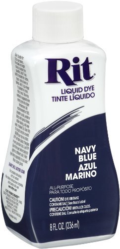 Rit Liquid Dye Black 8 Oz & Rit Dye Liquid Fabric Dye, 8-Ounce, Navy Blue (1)