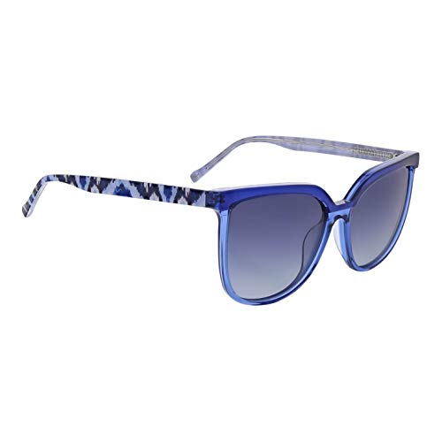 Vera Bradley Women's Shayne Polarized Square Sunglasses, Ikat Island, 57