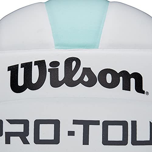 Wilson Pro Tour Indoor Volleyball - Official Size, Teal/White