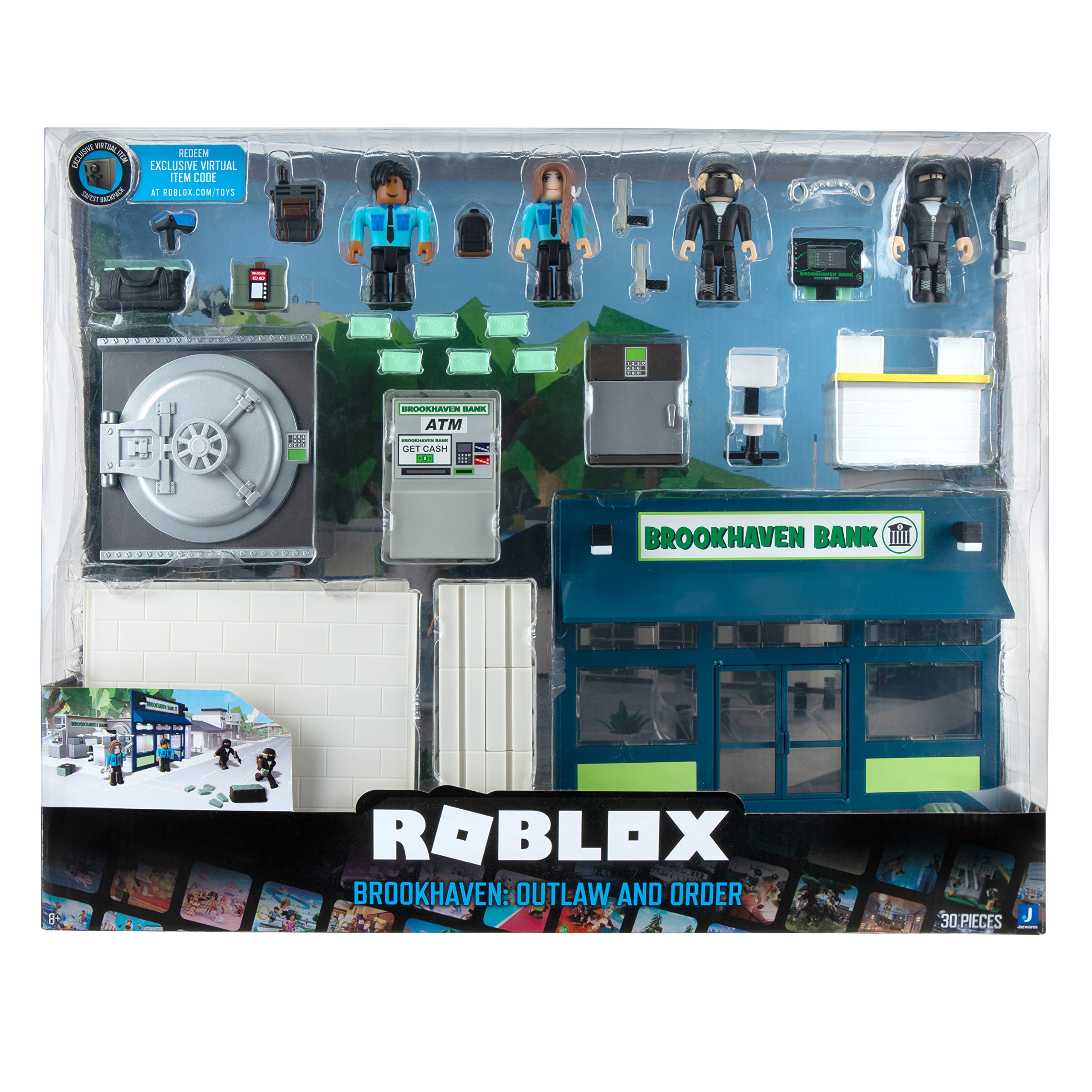 Roblox Action Collection - Brookhaven: Outlaw and Order Deluxe Playset [Includes Exclusive Virtual Item]Figure and Accessories