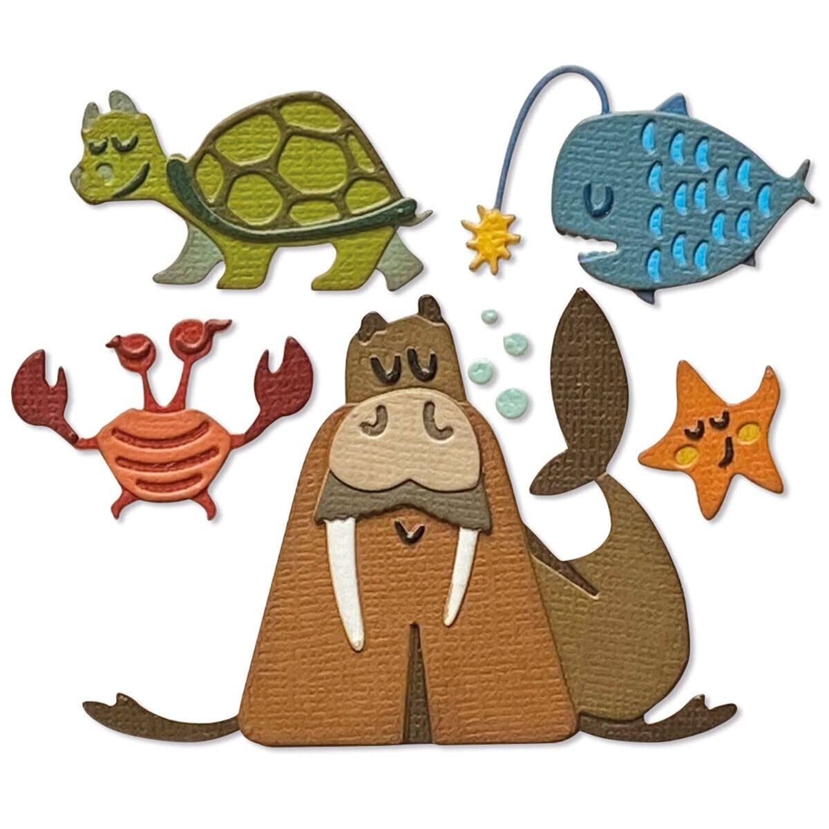 Sizzix Thinlits Die 665378 Under The Sea #2 Colorize by Tim Holtz 23 Pack, Multicolor