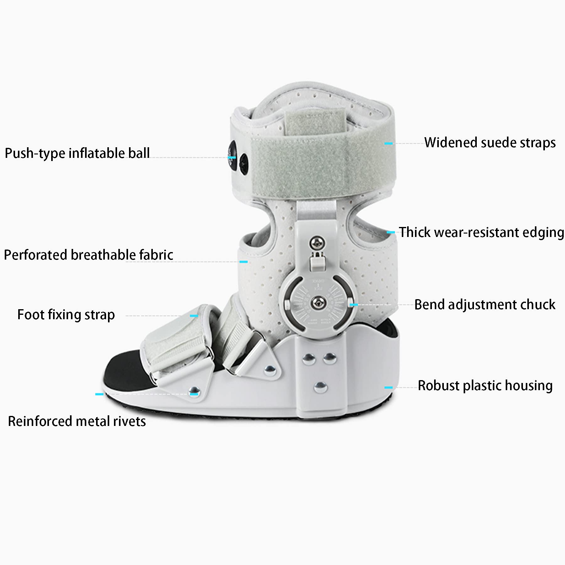 Walker Fracture Orthopedic Boot Short Toe Foot Ankle Injuries Fractures Sprains and Injuries Sprains Brace Direct Protection Healing Boot for Toe Medical Orthopedic Walker Boot,Middle