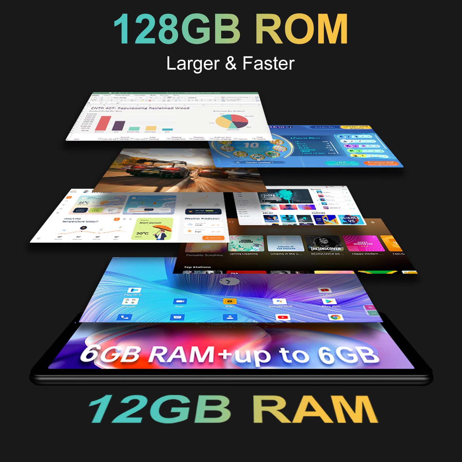 YESTEL Android 11 Tablet 10.1 inch 2 in1 Tablets with 2.0Ghz Octa-Core Processor, 4GB RAM 64GB ROM(Expand to 512GB), 2.4G+5G WiFi, Bluetooth5.0, 8000mAh Battery, Keyboard & Mouse Included-Grey