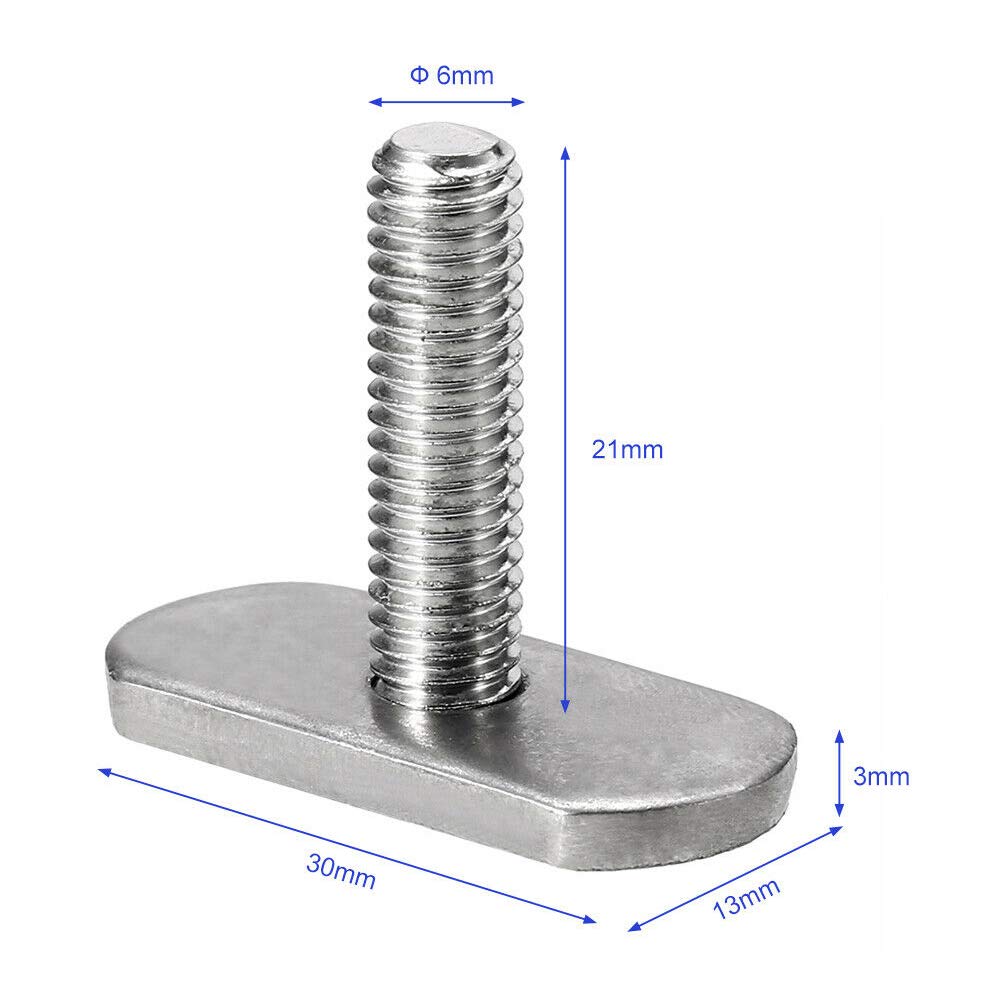 T Slot Bolt Replacement, 1/2 Inch Kayak Screws Track Screws Hardware Gear Mounting MightyBolt for Kayaks Canoes Boats Mini Rails