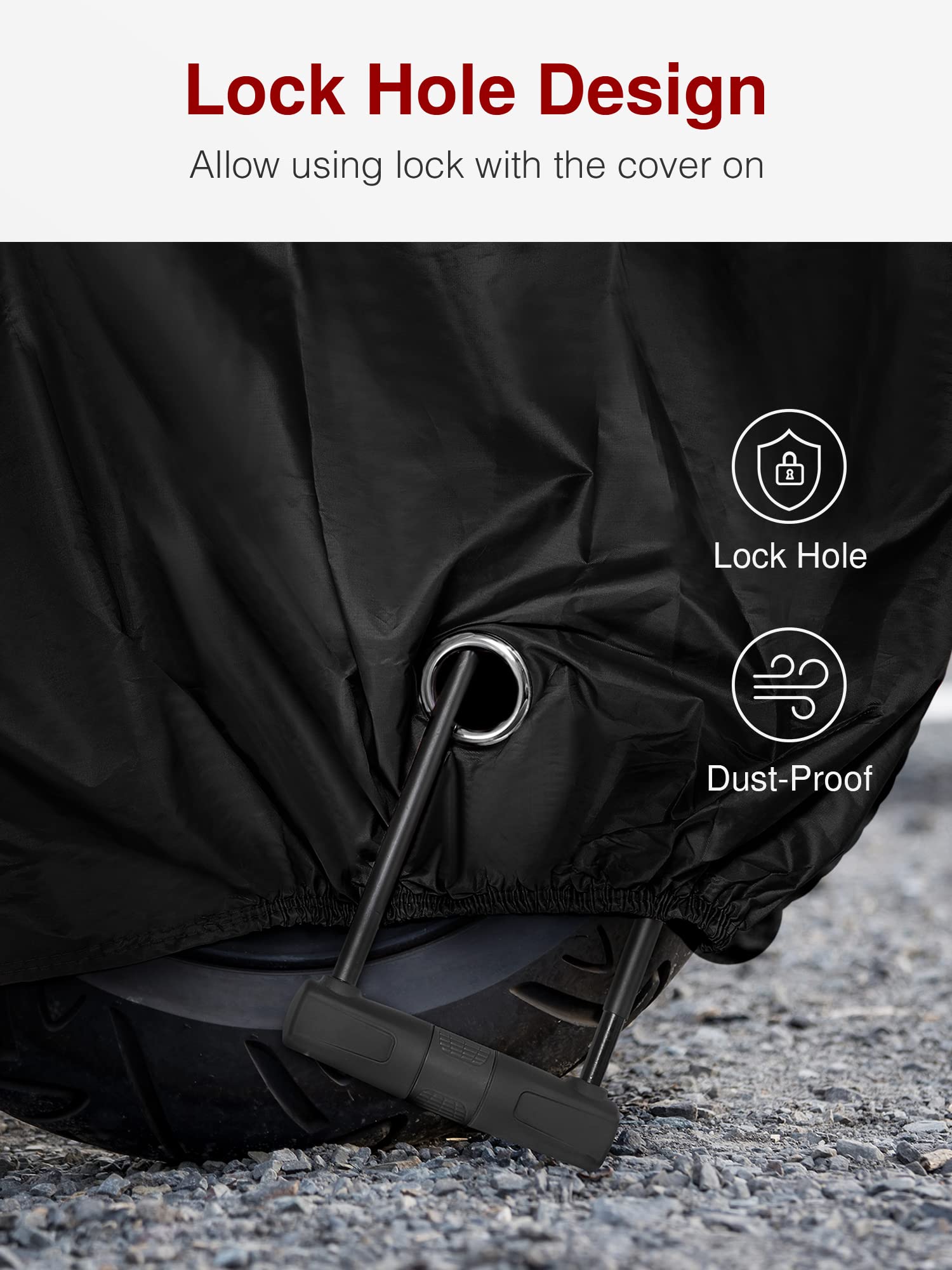 Puroma Motorcycle Cover, 105'' XXX-Large Heavy Duty Motorcycle Cover Waterproof Outdoor Indoor Scooter Shelter Protection with 4 Reflective Strips for Harley Davidson, Honda, Suzuki, Kawasaki, Yamaha