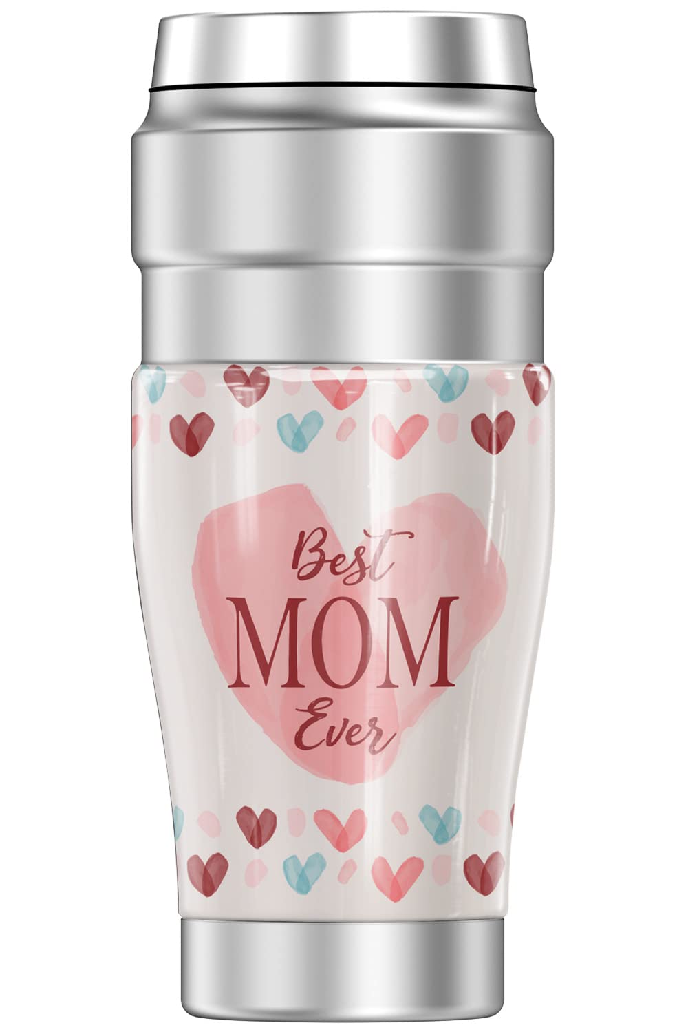 THERMOS Best Mom Ever OFFICIAL STAINLESS KING Stainless Steel Travel Tumbler, Vacuum insulated & Double Wall, 16oz