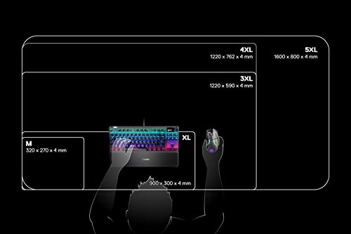 SteelSeries QcK Prism Cloth - Gaming Mouse Pad - 2 zones RGB lighting - Medium size