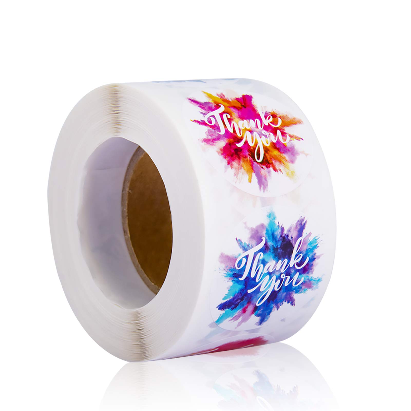 Thank You Stickers, Round Labels for Business Multiple Color 1.5 inches