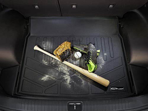 SMARTLINER Custom Fit All Weather Black 2 Row Floor Mat Liners and Cargo Liner Set Compatible with 2021-2023 Toyota Venza