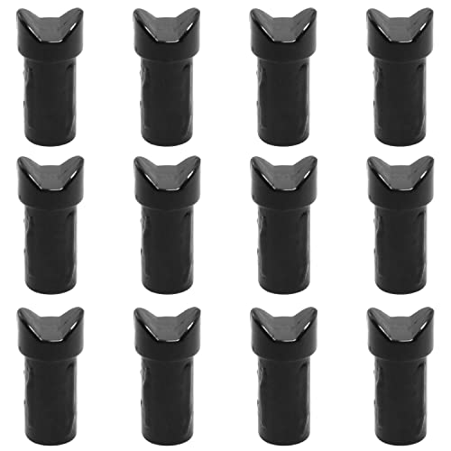 ZRM&E Nocks 12pcs Crossbow Arrow Nocks Black Replacement Half Moon Nocks Alpha-Nocks for Crossbow Arrows