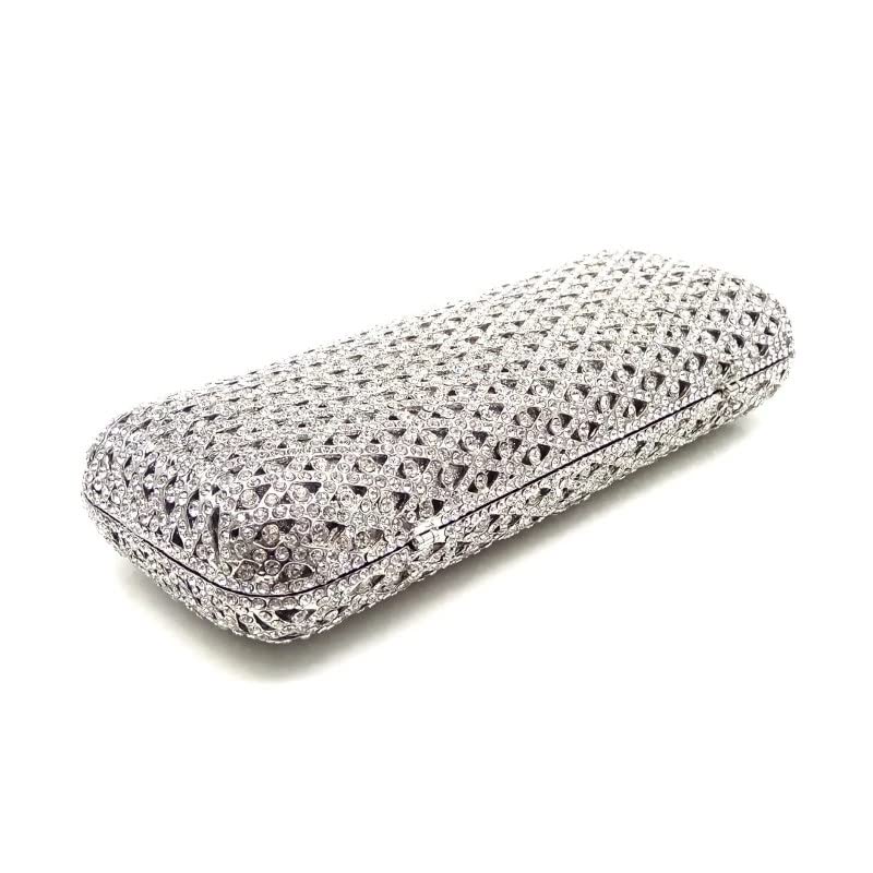 ZHUHW Women Evening Party Handbag Clutches Long Shape Crystal Purses Bridal Wedding Party Purses