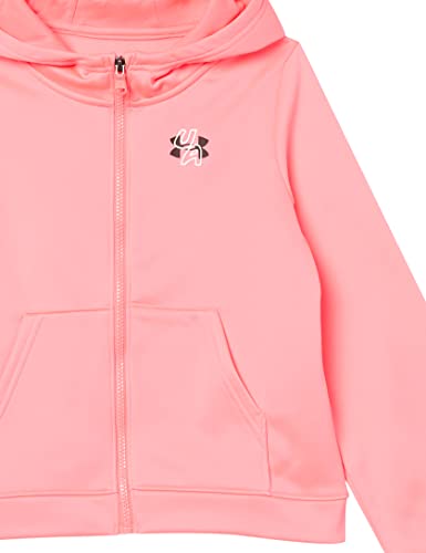 Under Armour Girls' Armour Fleece Full-Zip T-Shirt, Cerise (653)/Black, Youth Large