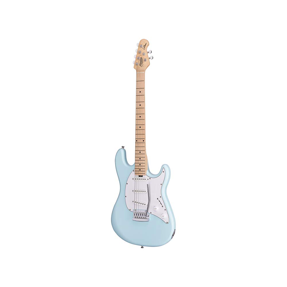 Sterling By MusicMan 6 String Solid-Body Electric Guitar, Right, Daphne Blue (CT30SSS-DBL-M1)