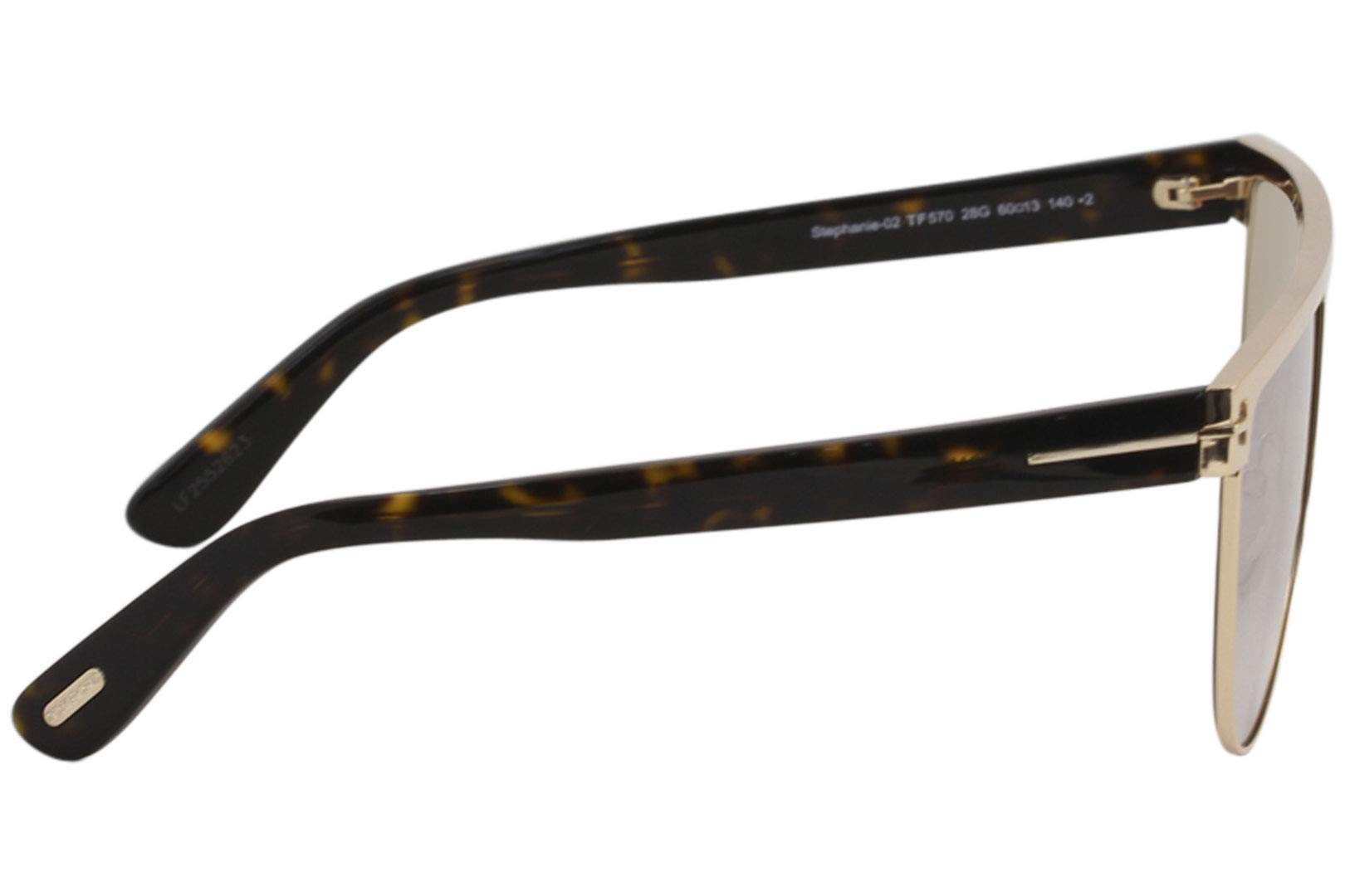 Tom Ford Oval Sunglasses TF570 Stephanie-02 28G Gold/Havana 60mm FT0570