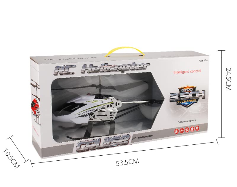 Remote Control Helicopter, 528 Aircraft with Altitude Hold, One Key take Off/Landing, 3.5 Channel, Gyro Stabilizer and High &Low Speed, LED Light for Indoor to Fly for Kids and Beginners (Bule)