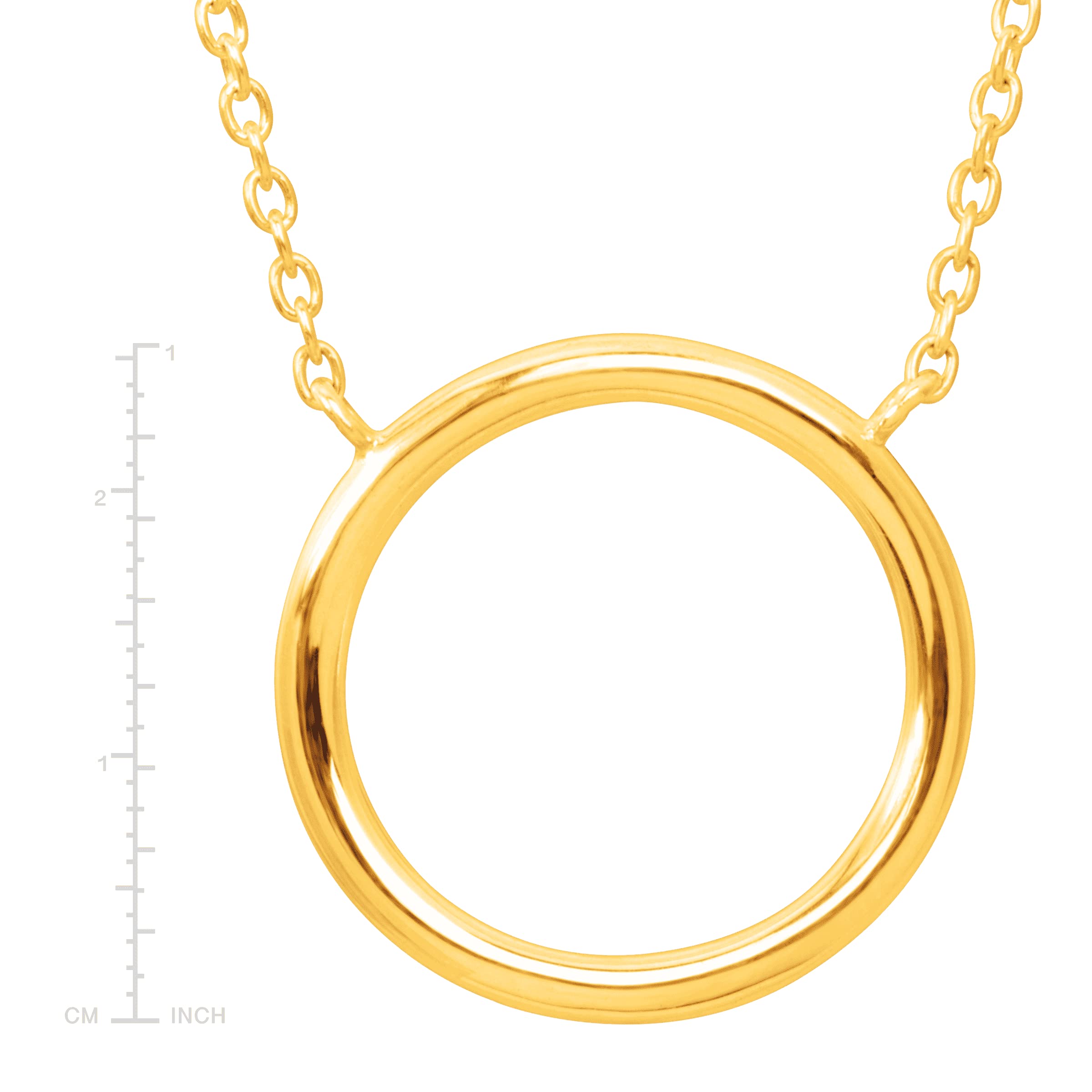 Silpada 'Karma' Open Circle Necklace in 14K Gold-Plated Sterling Silver, 18" + 2"