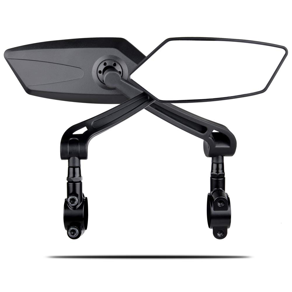 RBRL New bike mirror Blast-resistant Adjustable Bike Rearview Mirror with Large Lens,MTB Bicycle Mirrors for Handlebars (Left side)