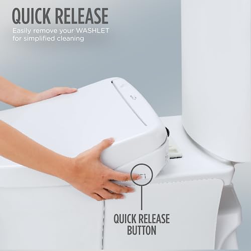 TOTO SW4736AT40#01 WASHLET+ Electronic Bidet Toilet Seat, Elongated, Cotton White