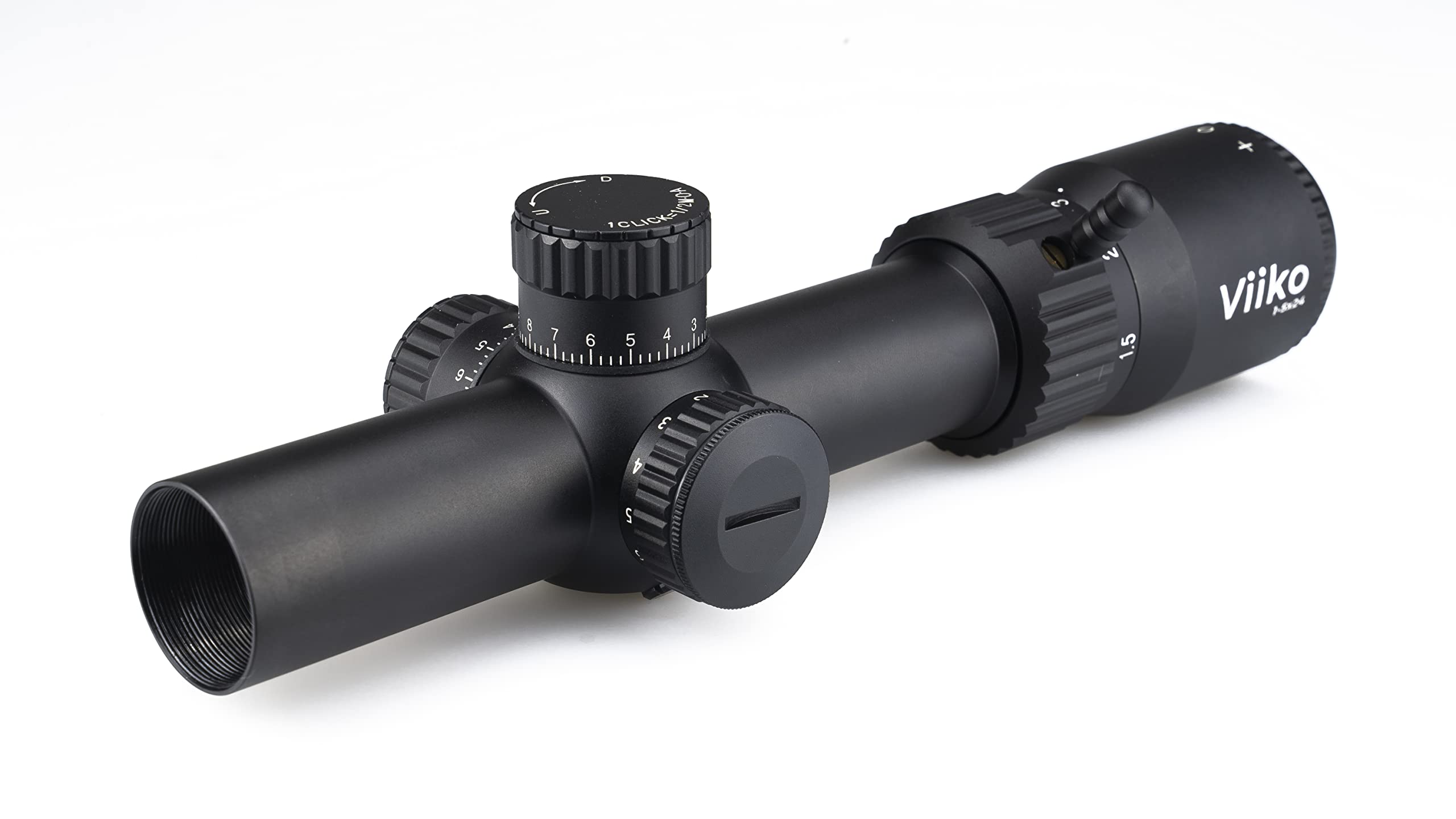 Viiko Extremar 1-5x24 Rifle Scope LPVO Taitical Mildot Reticle Wide FOV Flip Lens Cover