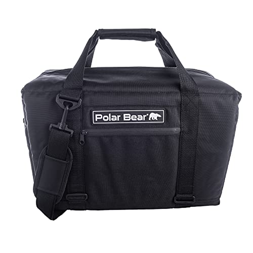 Polar Bear Coolers 24 Pack Original Nylon Soft Cooler Bag Insulated Leak Proof Beach Cooler Bag, Ice Cooler Bag for Travel | Heavy Duty Bag Cooler, Portable Cooler Bag | Sweat Proof