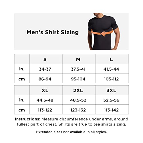 Tommie Copper Men's Pro-Grade Shoulder Support Shirt I UPF 50, Breathable, Long Sleeve Compression Shirt for Upper Body & Posture Support - Black - Medium